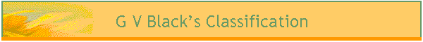 G V Black’s Classification